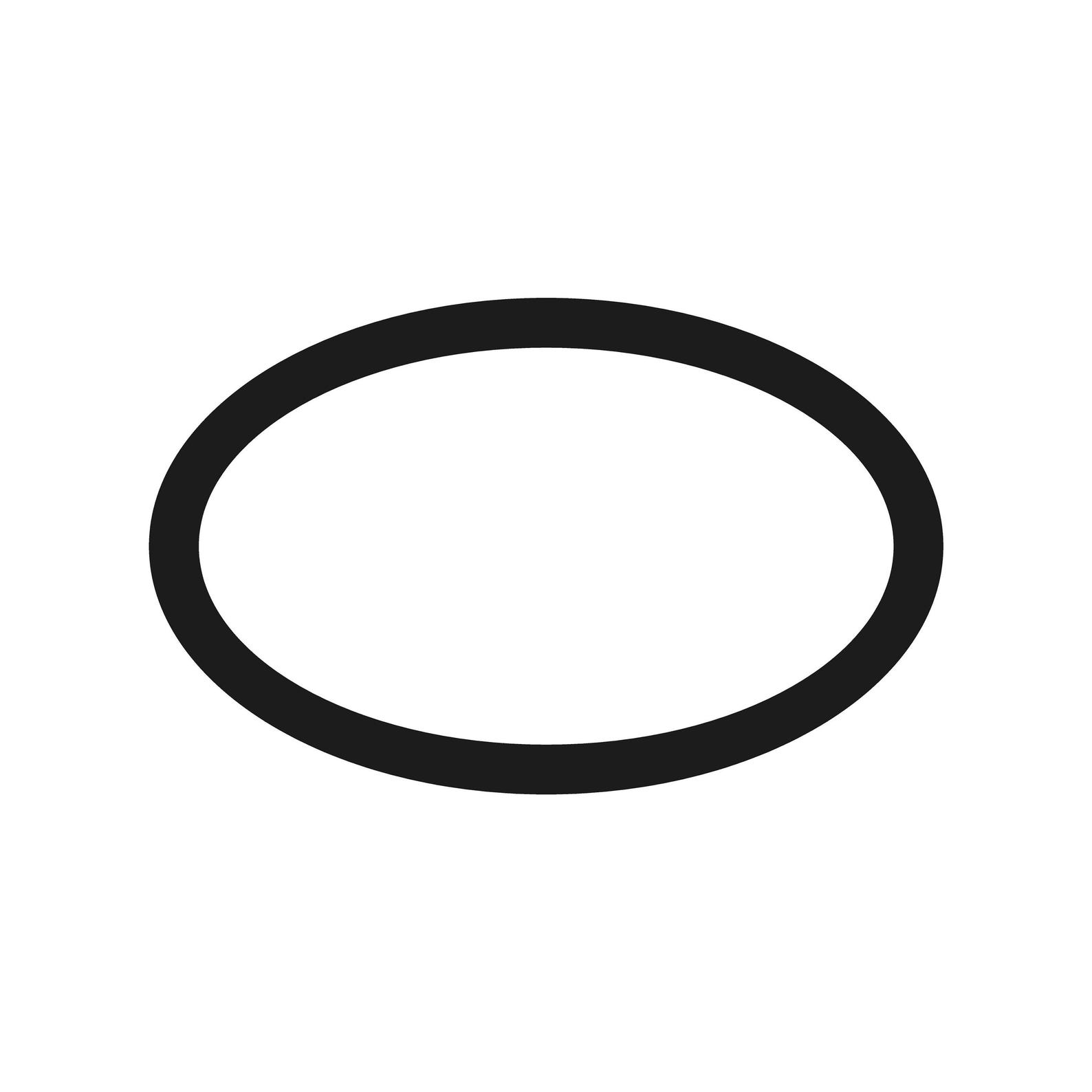 Oval Outline Shape Vinyl Decal 4:2.5 RATIO Car Window Ellipse Shape ...