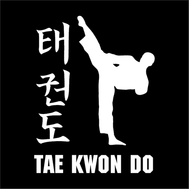 Taekwondo Vinyl Decal Car Window Laptop Tae Kwon Do Martial Arts ...