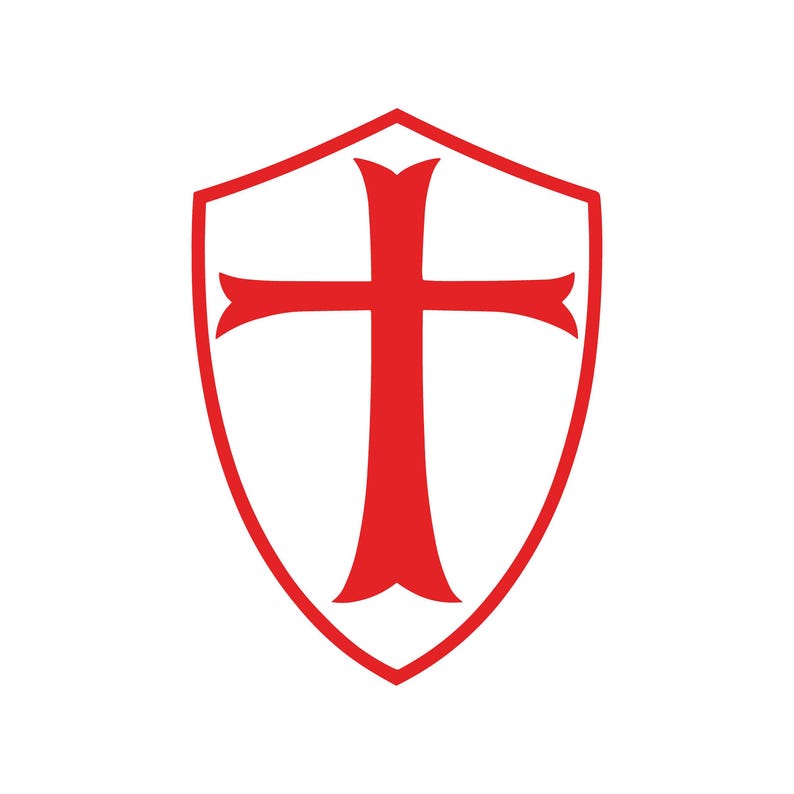 Templar Shield Vinyl Sticker Decal Freemason Knights Crusade - Etsy