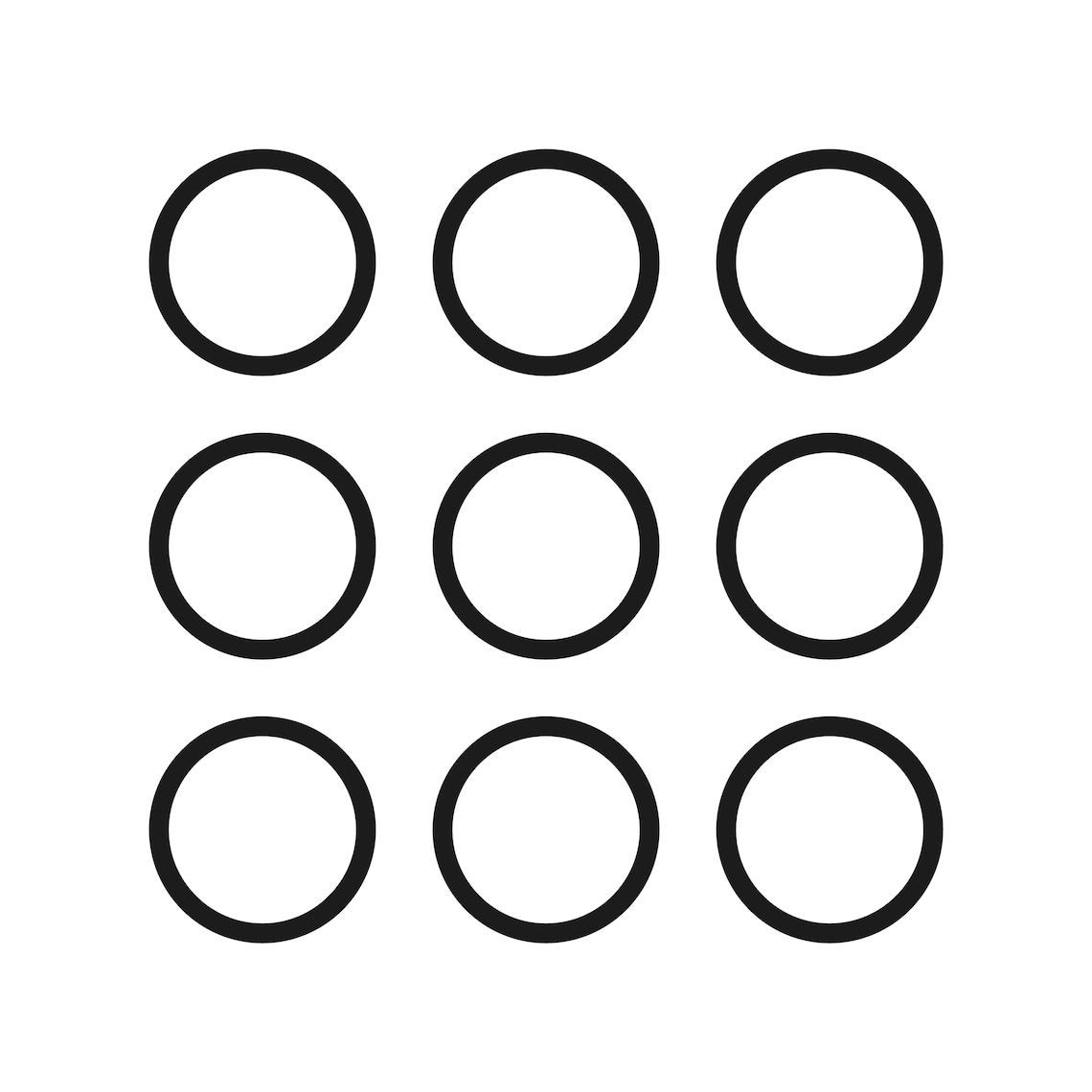 Set of 9 Dot Outline Spot Circle Vinyl Decal Circle Outline Ring Round ...