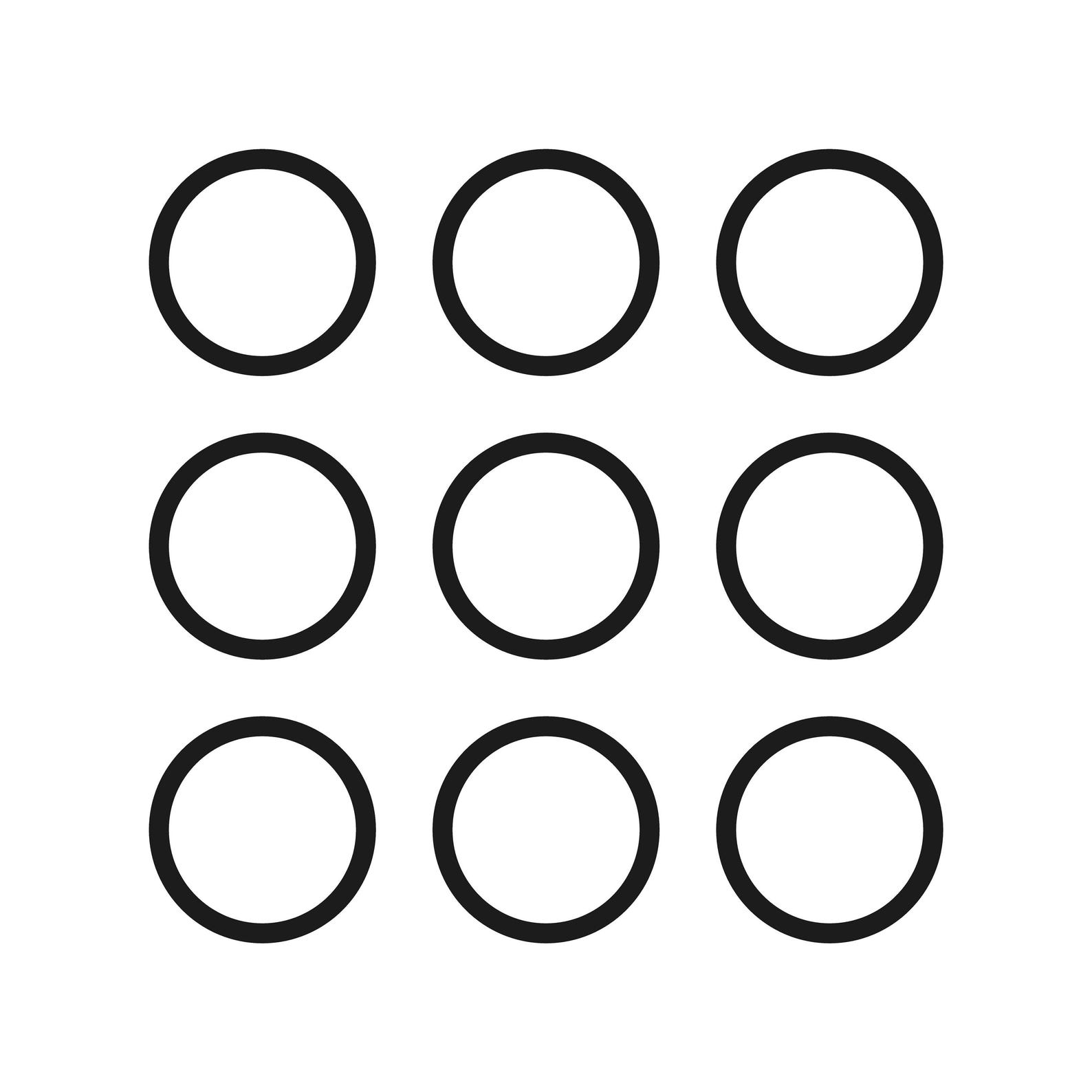 Set of 9 Dot Outline Spot Circle Vinyl Decal Circle Outline Ring Round ...