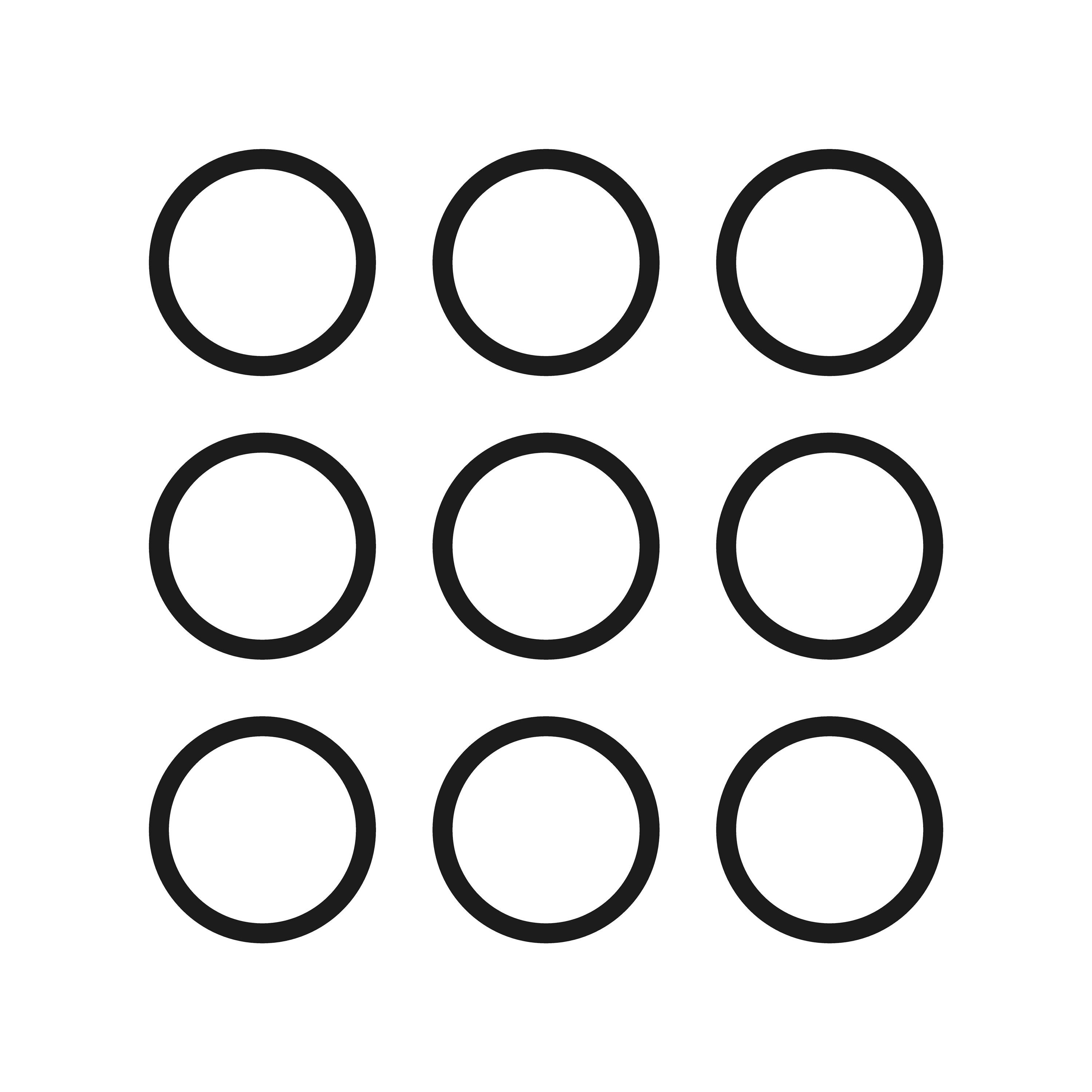 Set of 9 Dot Outline Spot Circle Vinyl Decal Circle Outline Ring Round ...
