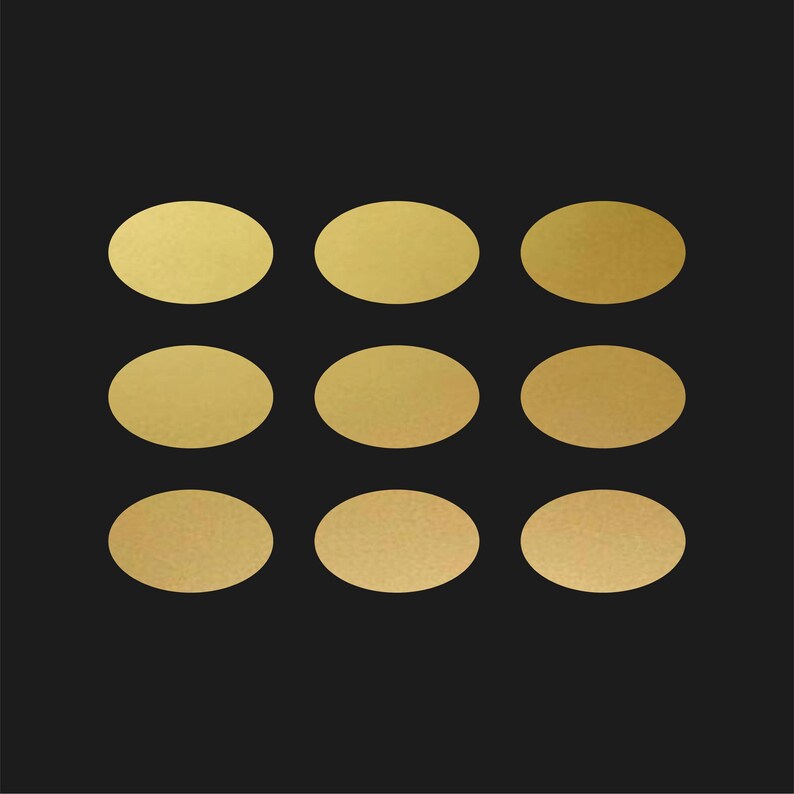 Set of 9 Oval Shape Vinyl Decal 4:2.5 RATIO Car Window Ellipse Shape ...