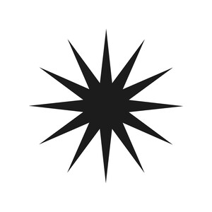 12 Point Star Shape Vinyl Decal Star Symbol Sticker - Etsy