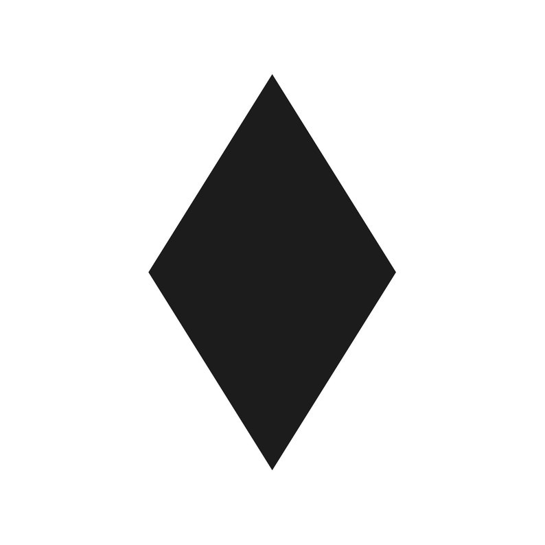 Diamond Shape Vinyl Decal Car Window Diamond Symbol Sticker - Etsy