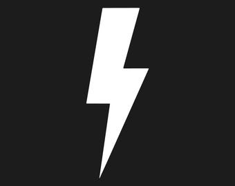 Lightning Bolt Vinyl Die Cut Decal Sticker - Shock Electric Power ...