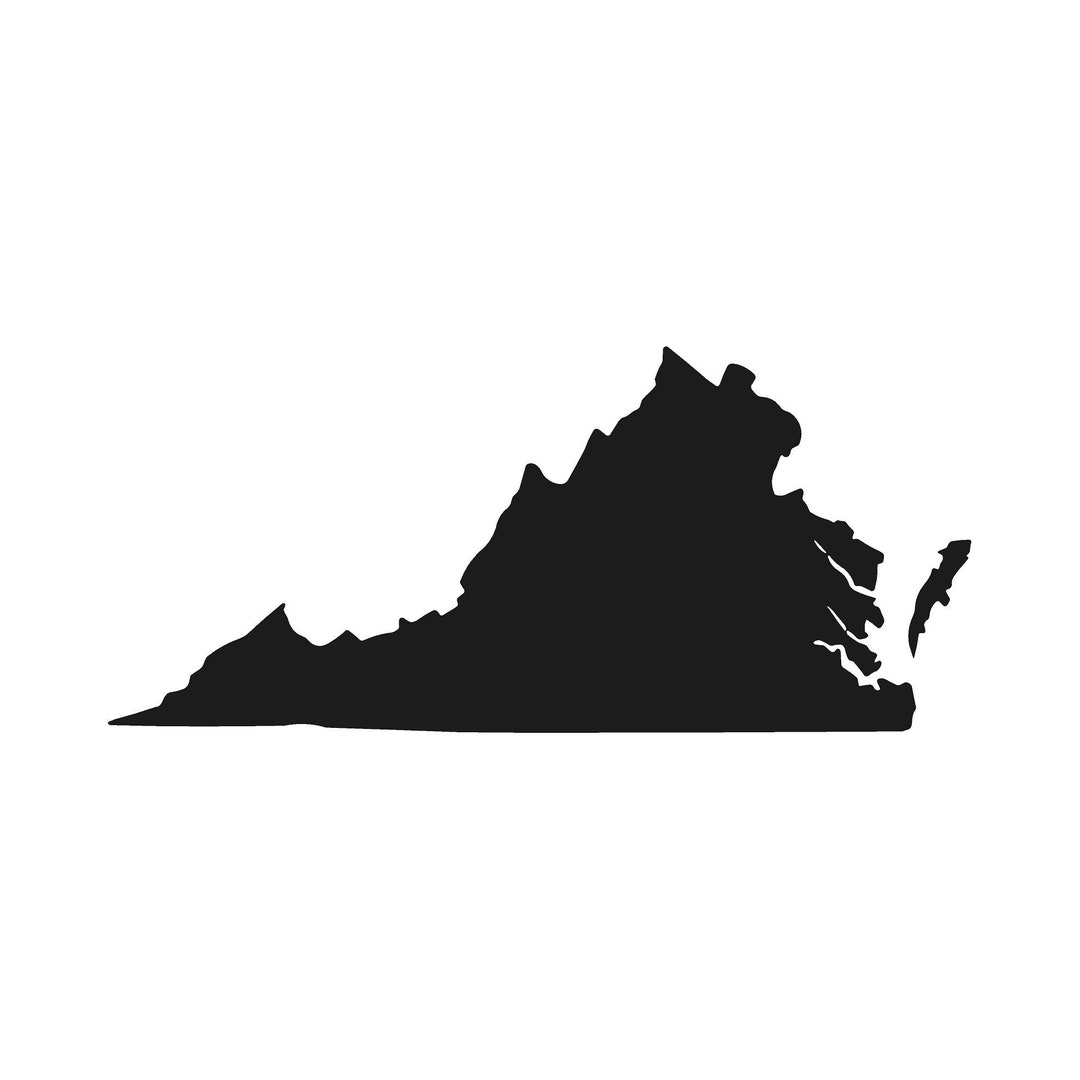 Virginia State Outline Vinyl Decal Sticker - Etsy