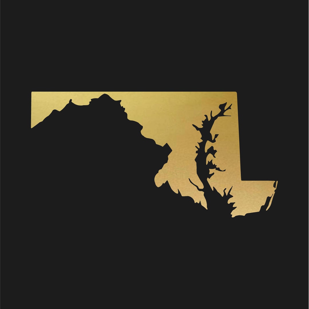 Maryland State Outline Vinyl Decal Sticker - Etsy