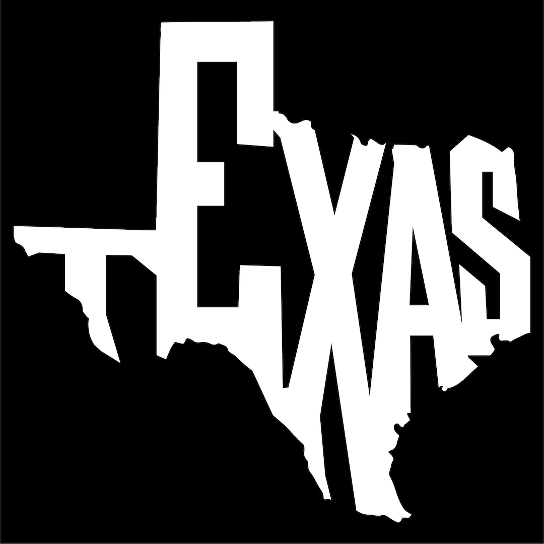 Texas State Outline Vinyl Decal - Etsy