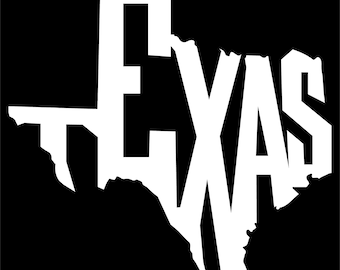 Texas State Outline Vinyl Decal Sticker - Etsy