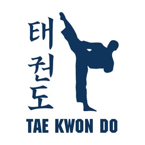 Taekwondo Vinyl Decal Car Window Laptop Tae Kwon Do Martial Arts ...