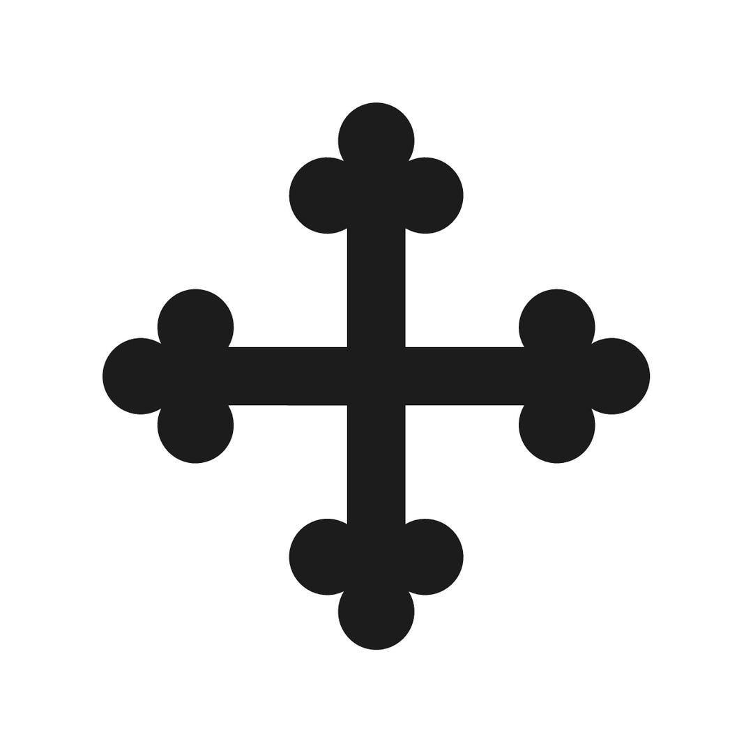 Cross Bottony Vinyl Decal Cross Christian Religious Symbol Sticker - Etsy