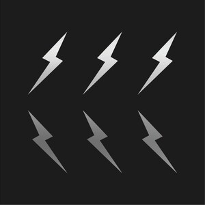 Set of 6 Lightning Bolt Shape Vinyl Decal Lightning Shape Symbol ...