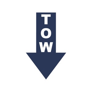 Tow Down Arrow Vinyl Decal Car Window Down Tow Arrow Sticker - Etsy