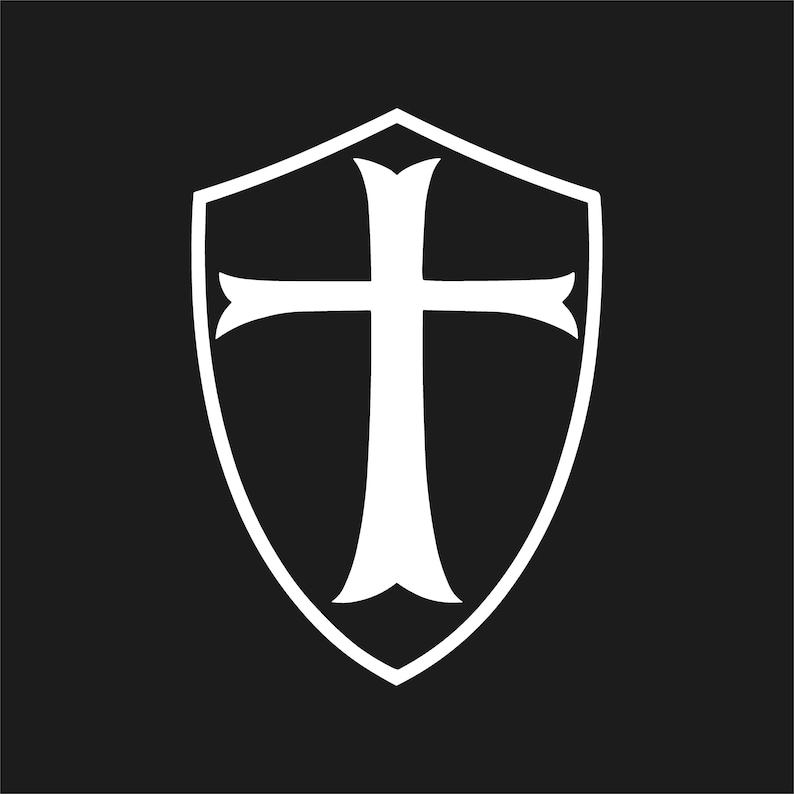 Templar Shield Vinyl Sticker Decal Freemason Knights Crusade - Etsy