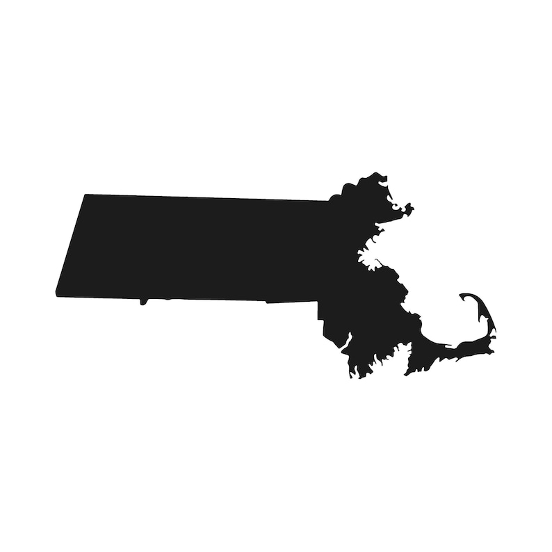 Massachusetts State Outline Vinyl Decal Sticker - Etsy