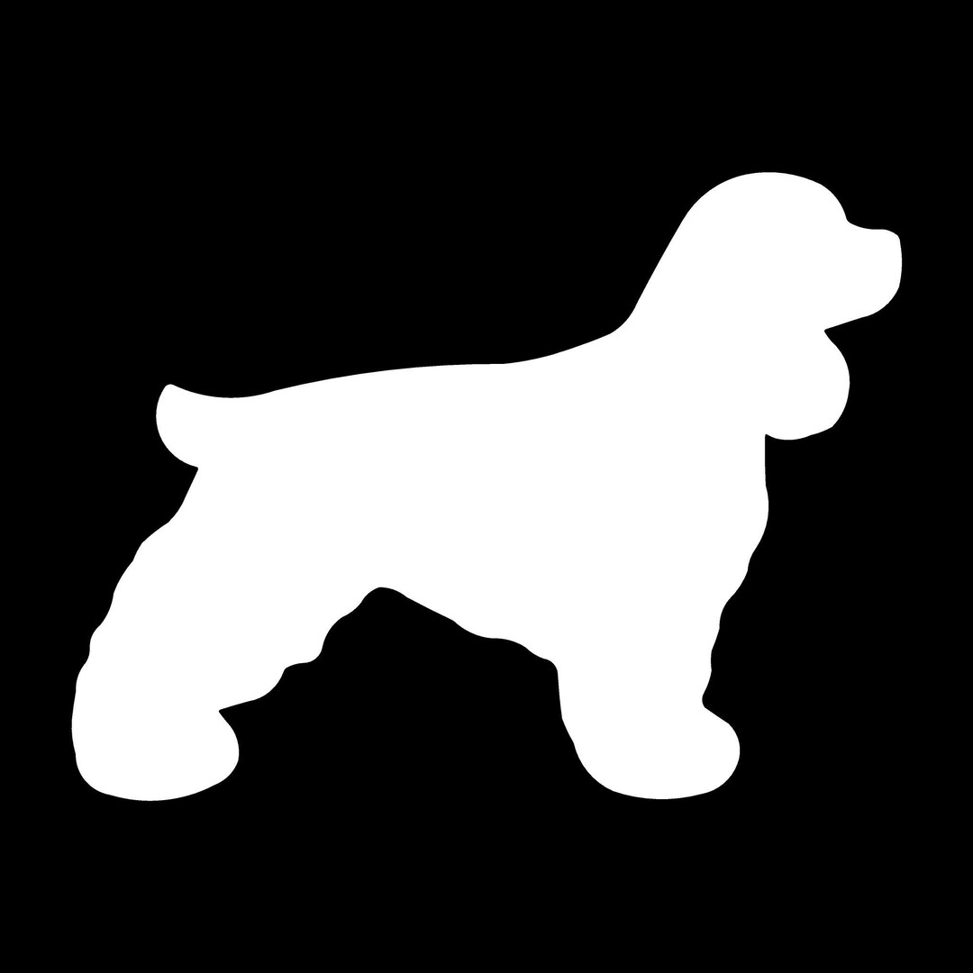 English Cocker Spaniel Vinyl Decal Car Window Laptop Dog Silhouette ...
