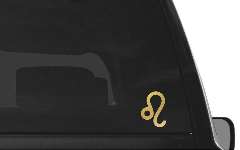 Leo Zodiac Symbol Vinyl Decal Car Window Laptop Zodiac Sticker - Etsy