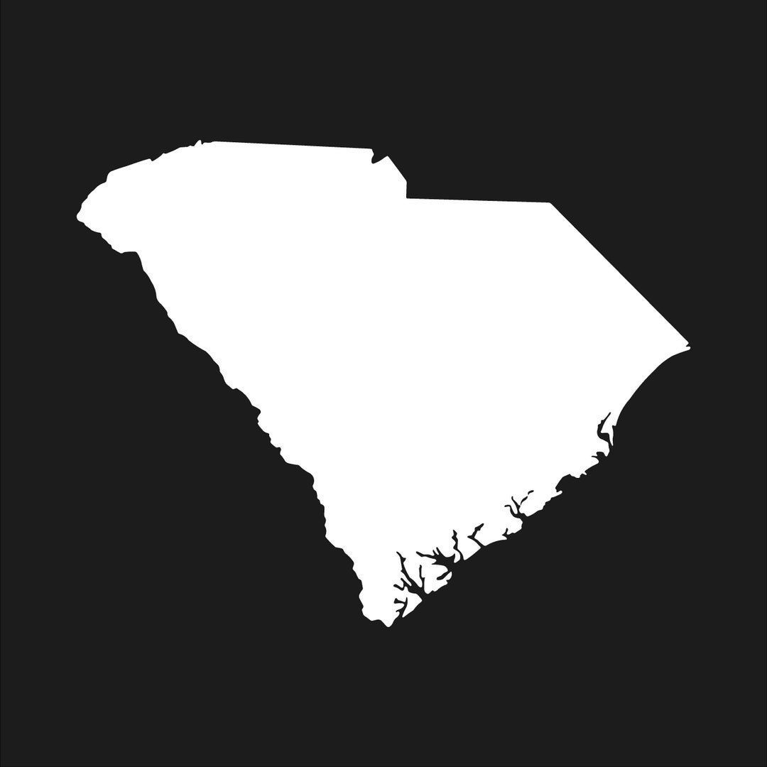 South Carolina Outline Vinyl Decal SC Sticker - Etsy