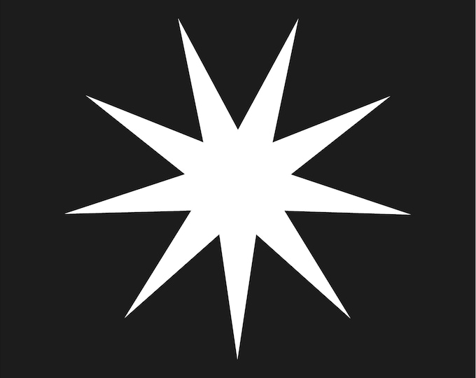 9 Point Star Shape Vinyl Decal Star Symbol Sticker - Etsy