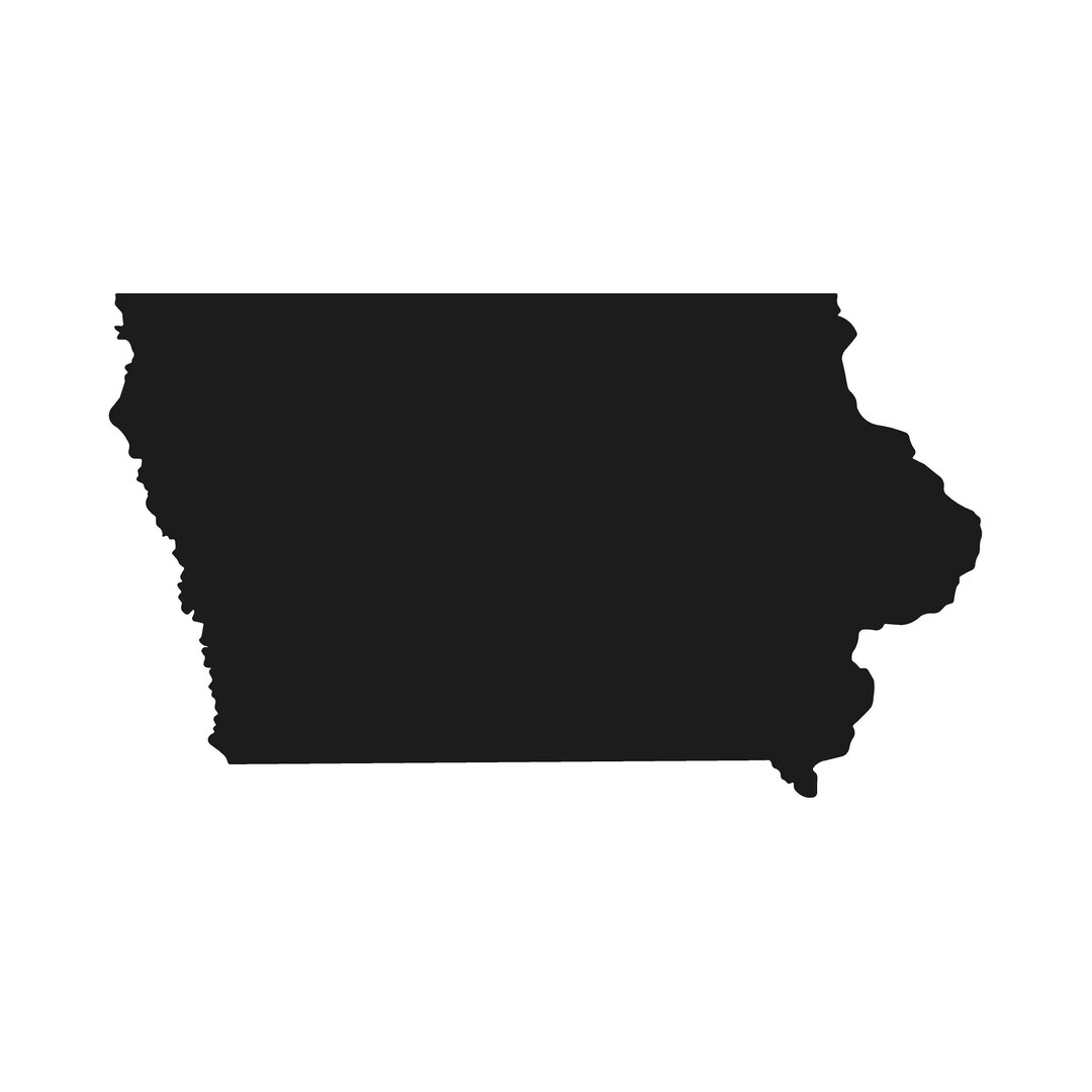 Iowa State Outline Vinyl Decal Sticker - Etsy