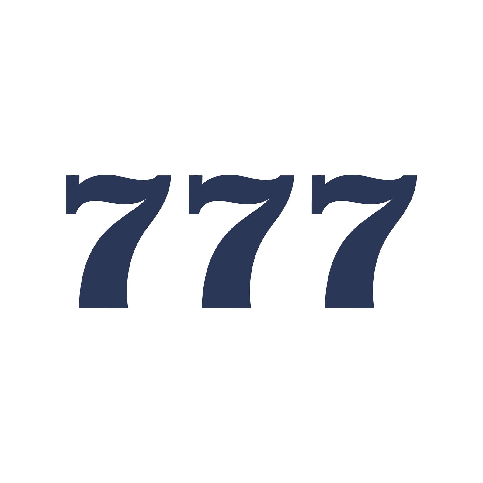 777 Slot Machine Numbers Vinyl Decal Seven 7 Sticker - Etsy
