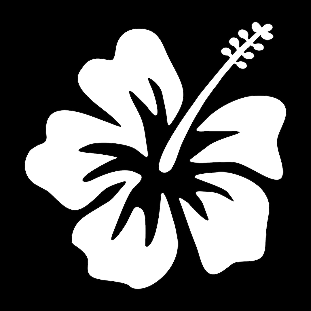 Hawaiian Hibiscus Flower Vinyl Decal Phone Laptop Sticker - Etsy