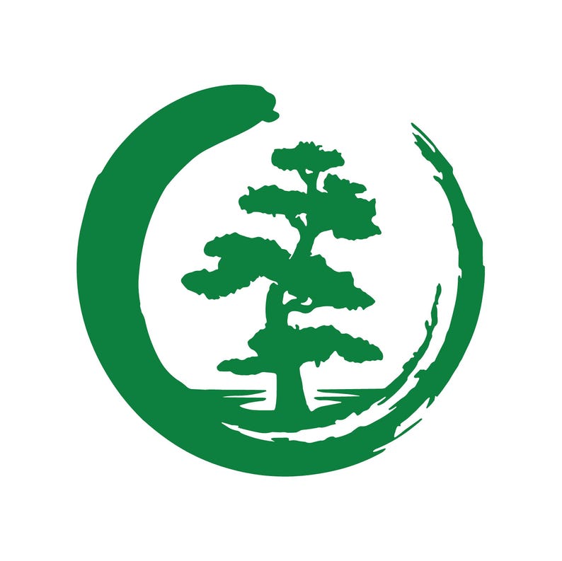 Enso Circle Tree Vinyl Decal Tree of Life Zen Circle Yoga Sticker - Etsy