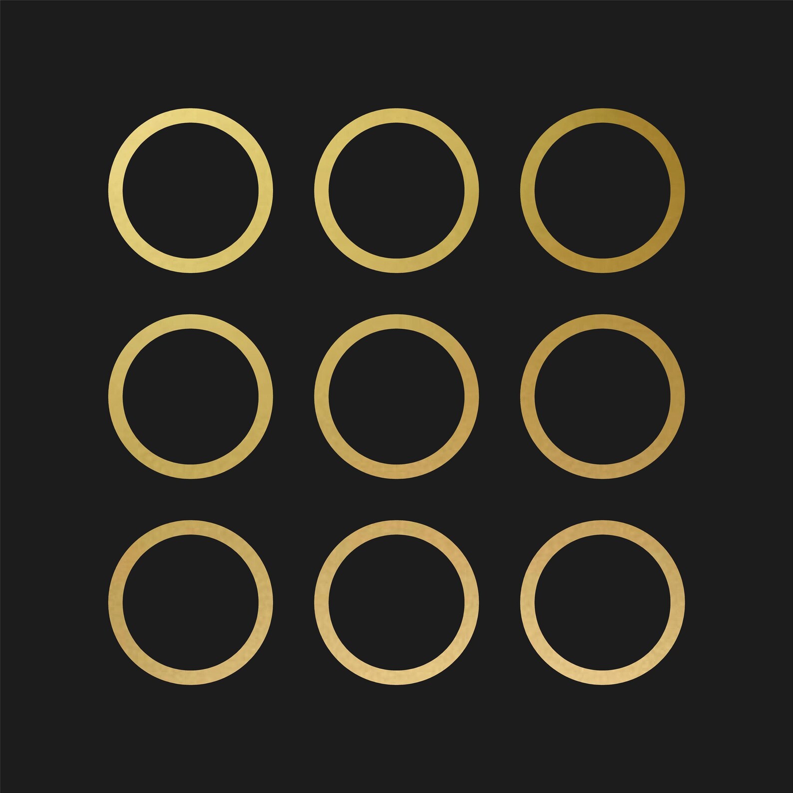 Set of 9 Dot Outline Spot Circle Vinyl Decal Circle Outline Ring Round ...