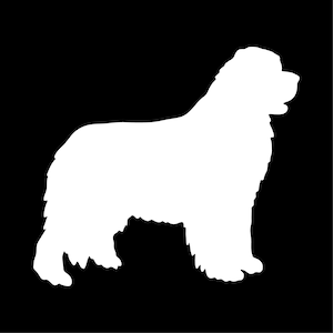 Newfoundland Vinyl Decal Car Window Laptop Dog Breed Silhouette Sticker ...