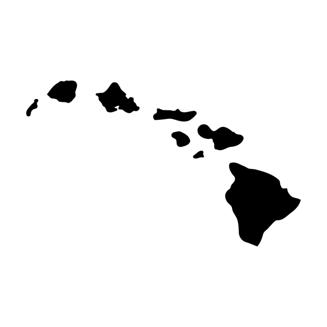 Hawaiian Islands Vinyl Decal Sticker - Etsy