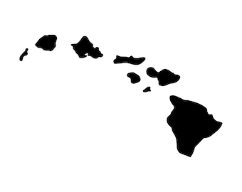 Hawaii Vinyl Decal , Hawaii Islands, HI , Hawaiian Island Decal ...