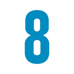 Number Eight 8 Vinyl Decal Lucky Number 8 Car Window Laptop Sticker - Etsy