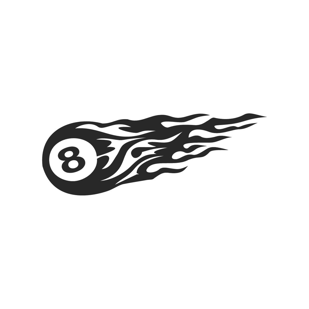 Flame Eight 8 Ball Pool Vinyl Decal Car Window Laptop 8 Ball Sticker - Etsy
