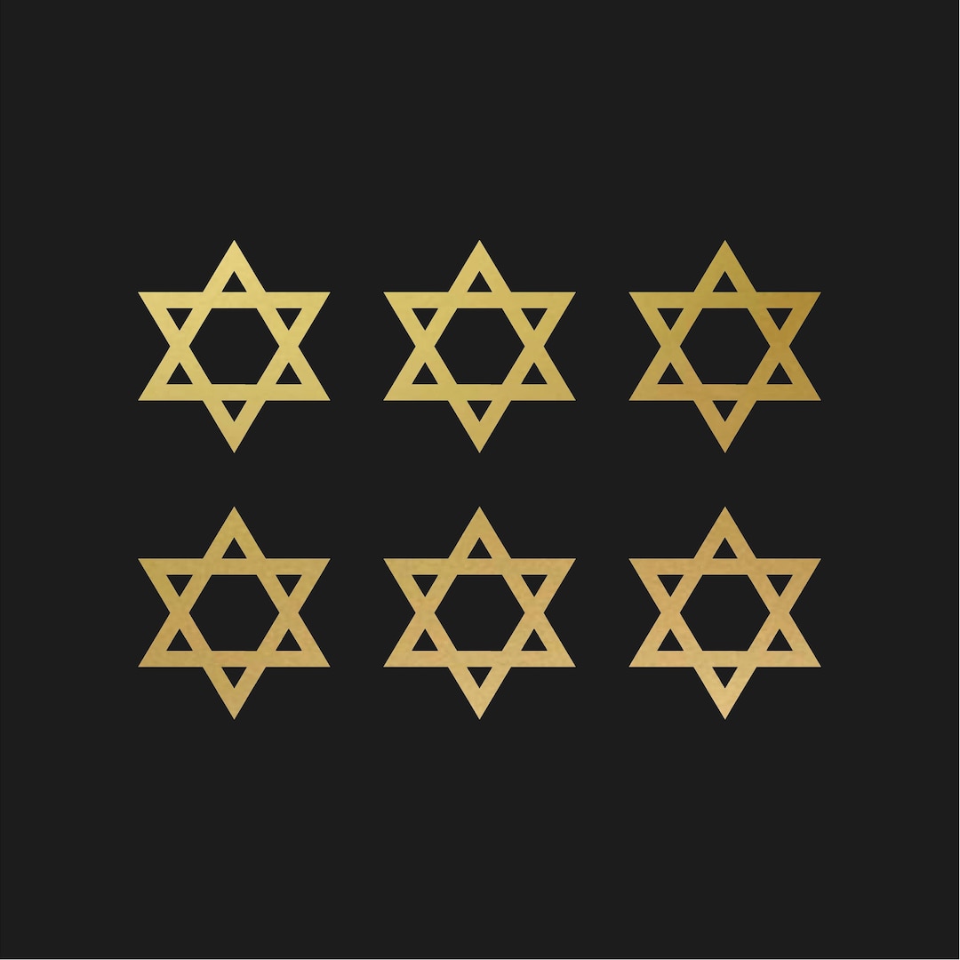 Star of David Shield Magen Judaism Vinyl Decal Stickers Set of 6 - Etsy