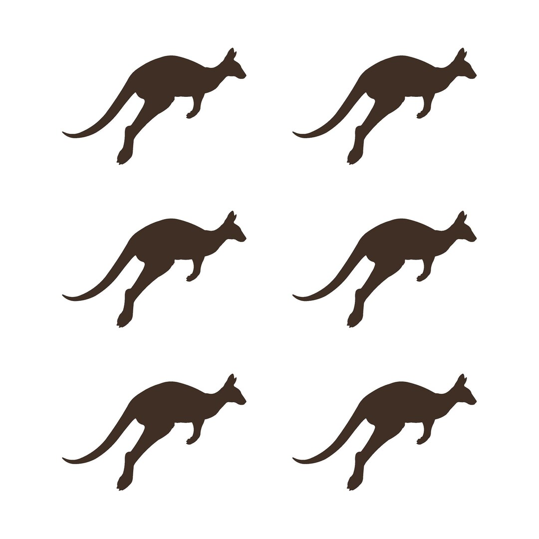 Kangaroo Vinyl Decal Sticker Car Window Laptop Silhouette Set of 6 - Etsy