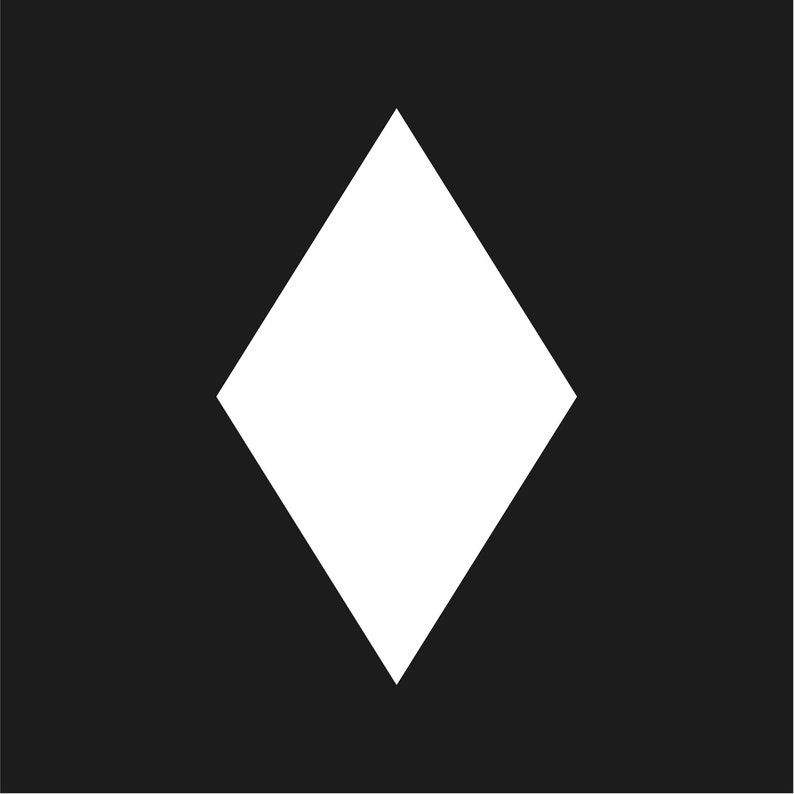 Diamond Shape Vinyl Decal Car Window Diamond Symbol Sticker - Etsy