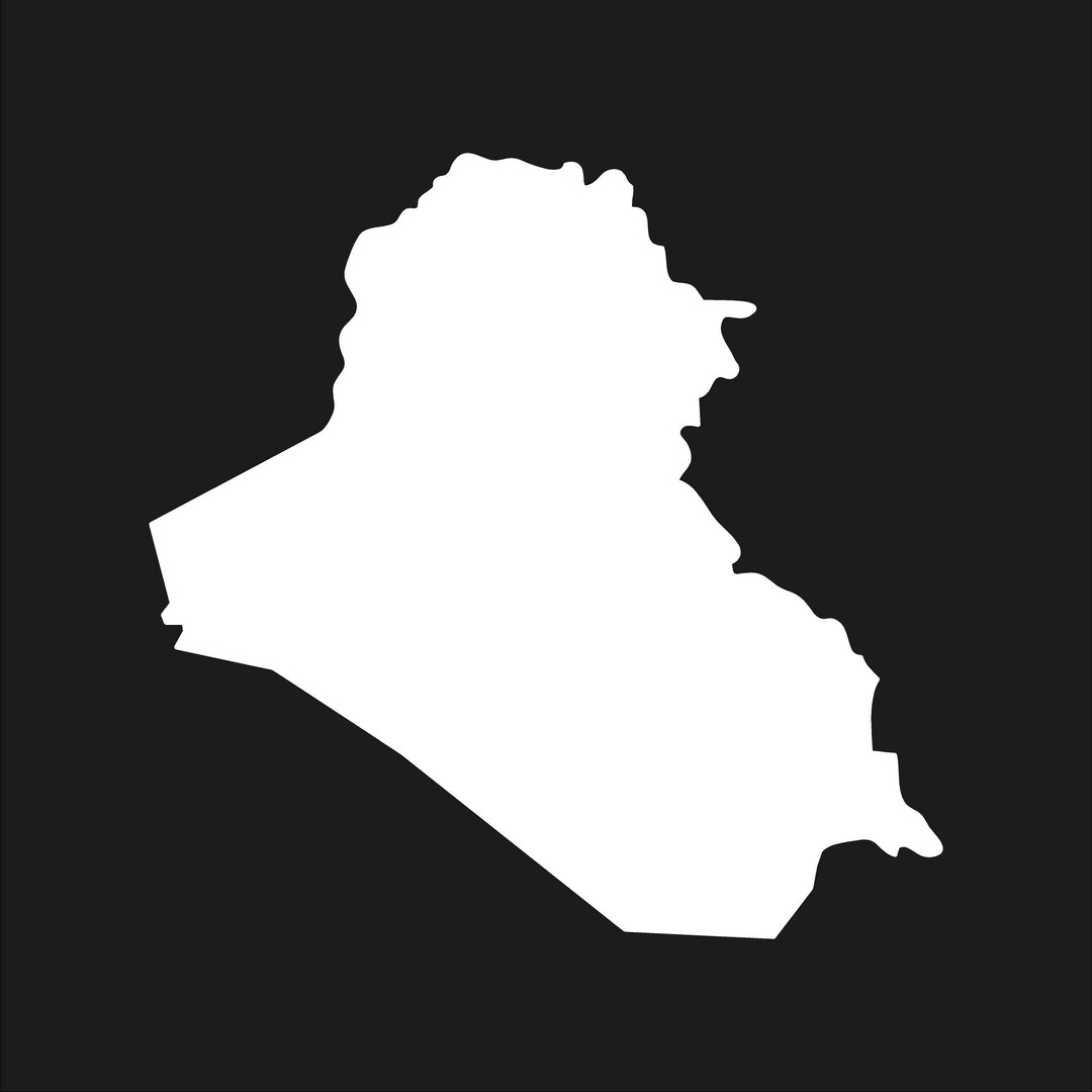 Iraq Country Outline Vinyl Decal Car Window Laptop IQ Sticker - Etsy