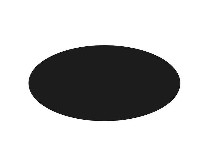 Oval Shape Vinyl Decal 2:1 RATIO Car Window Ellipse Shape Sticker - Etsy
