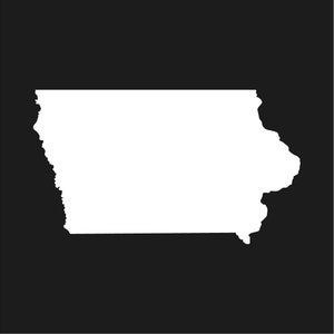 Iowa State Outline Vinyl Decal Sticker - Etsy