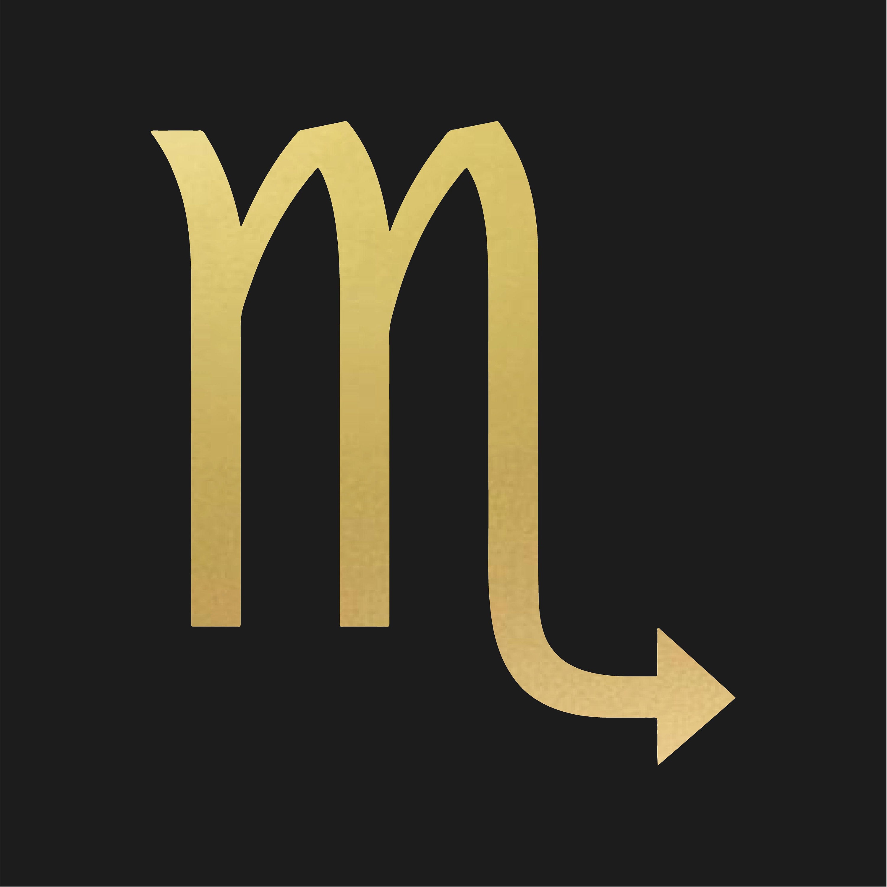 Scorpio Modern Astrology Symbol Vinyl Decal Minimalist Zodiac Art ...