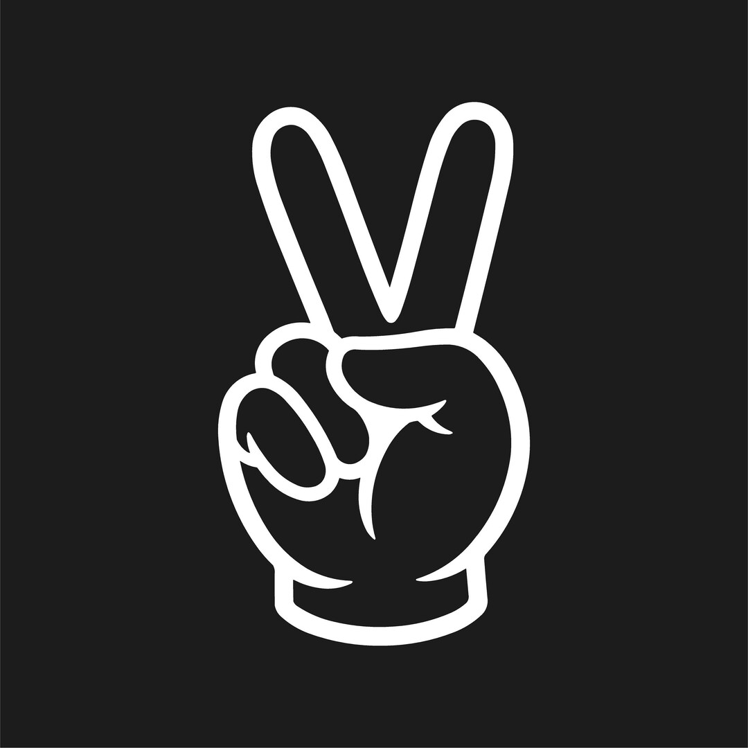 Peace Hand Symbol Vinyl Decal Peace Sign Sticker - Etsy