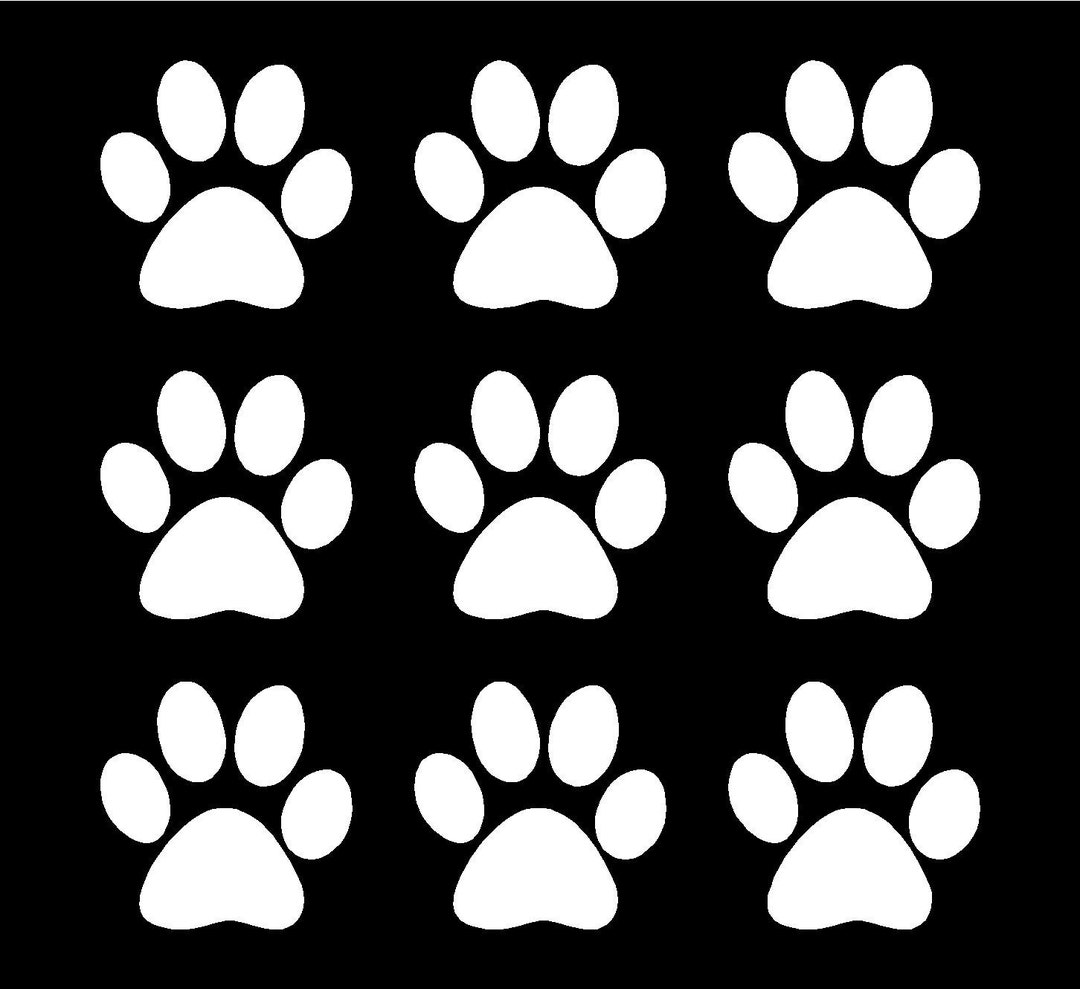 Small Pet Paw Prints Vinyl Decals - Etsy