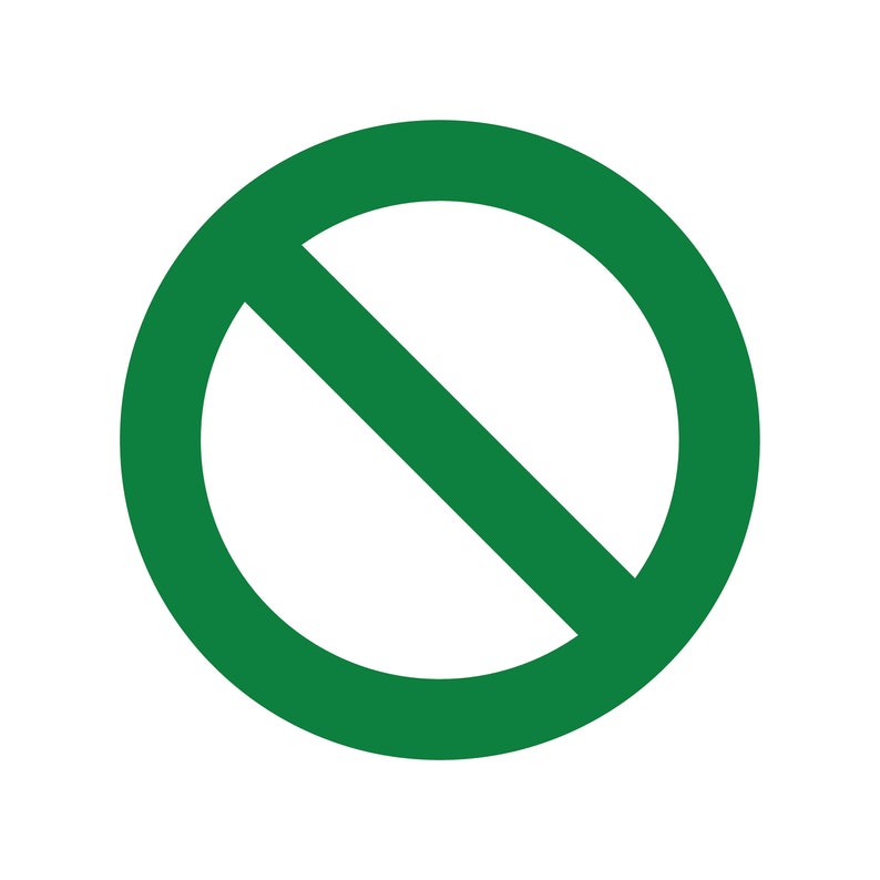 No Symbol Vinyl Decal Car Laptop No Prohibitory Sticker - Etsy