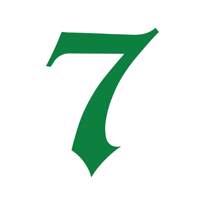 Lucky Number 7 Vinyl Decal Laptop Car Number Seven Window Sticker - Etsy