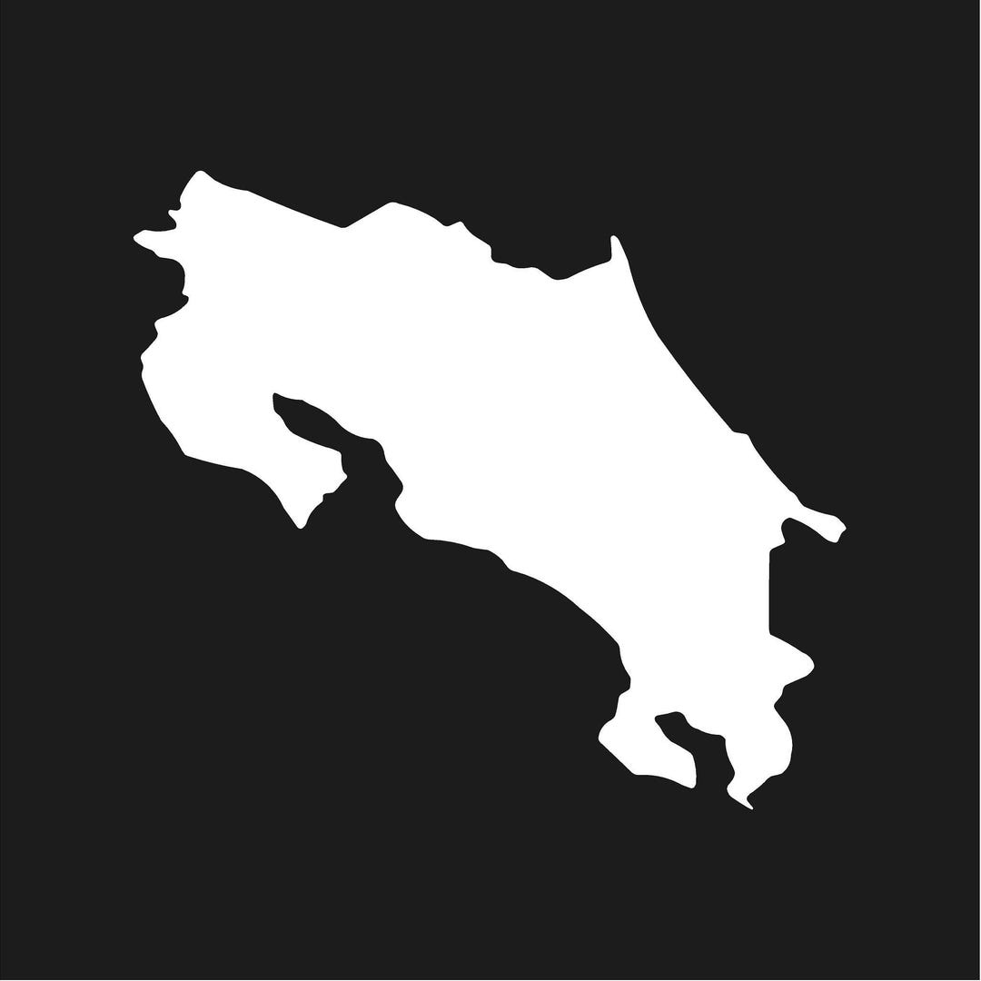 Costa Rica Country Outline Vinyl Decal Car Window Laptop Sticker - Etsy