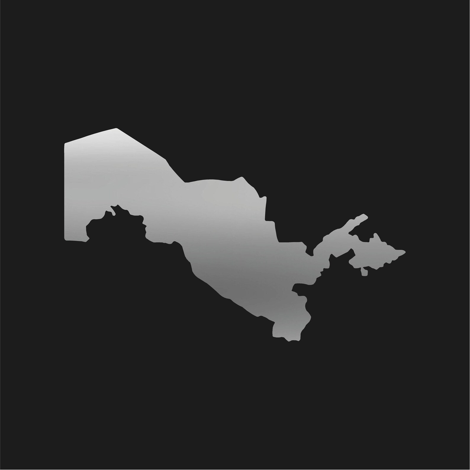 Uzbekistan Country Outline Vinyl Decal Car UZB Country Outline Sticker ...