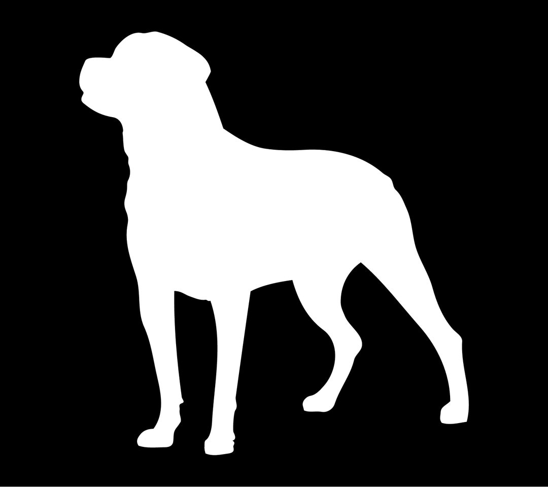 Rottweiler Vinyl Decal Car Window Laptop Dog Breed Silhouette Sticker ...