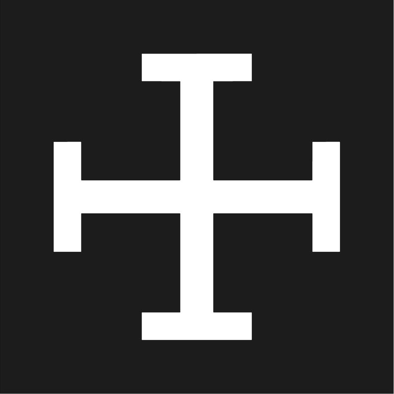 Cross Potent Vinyl Decal Cross Christian Religious Symbol Sticker - Etsy