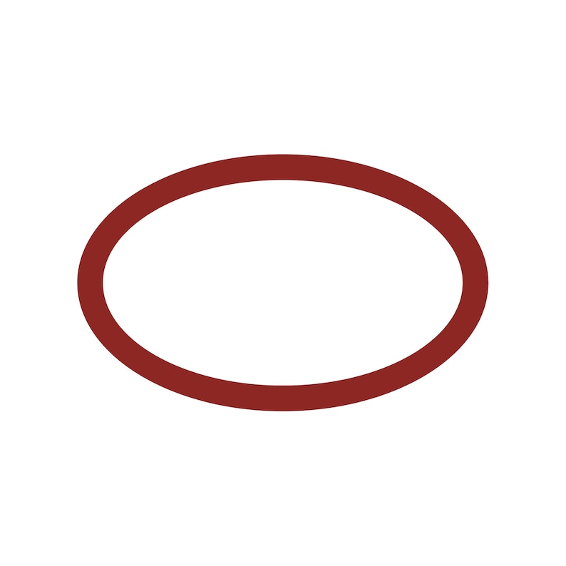 Oval Outline Shape Vinyl Decal 4:2.5 RATIO Car Window Ellipse Shape ...